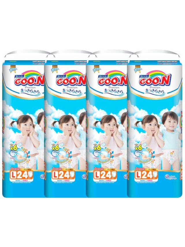 GOO.N Premium Diaper Pants Large 4-Pack (24pcs) | edamama